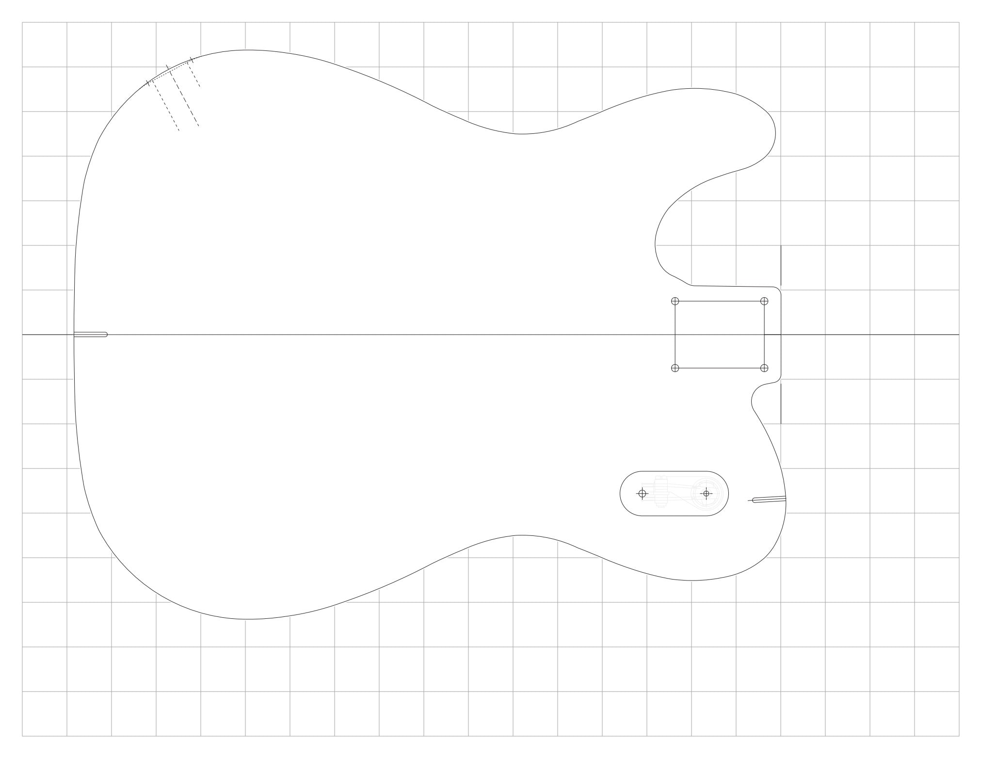 Fender Telecaster Thinline Luthier Plans, PDF, Blueprint, Guitar Build ...