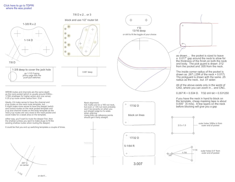 1972 Fender Telecaster Custom Deluxe Luthier Plans, PDF, Blueprint ...