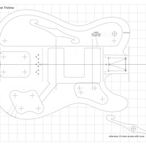 Fender Telecaster Thinline Luthier Plans, PDF, Blueprint, Guitar Build ...