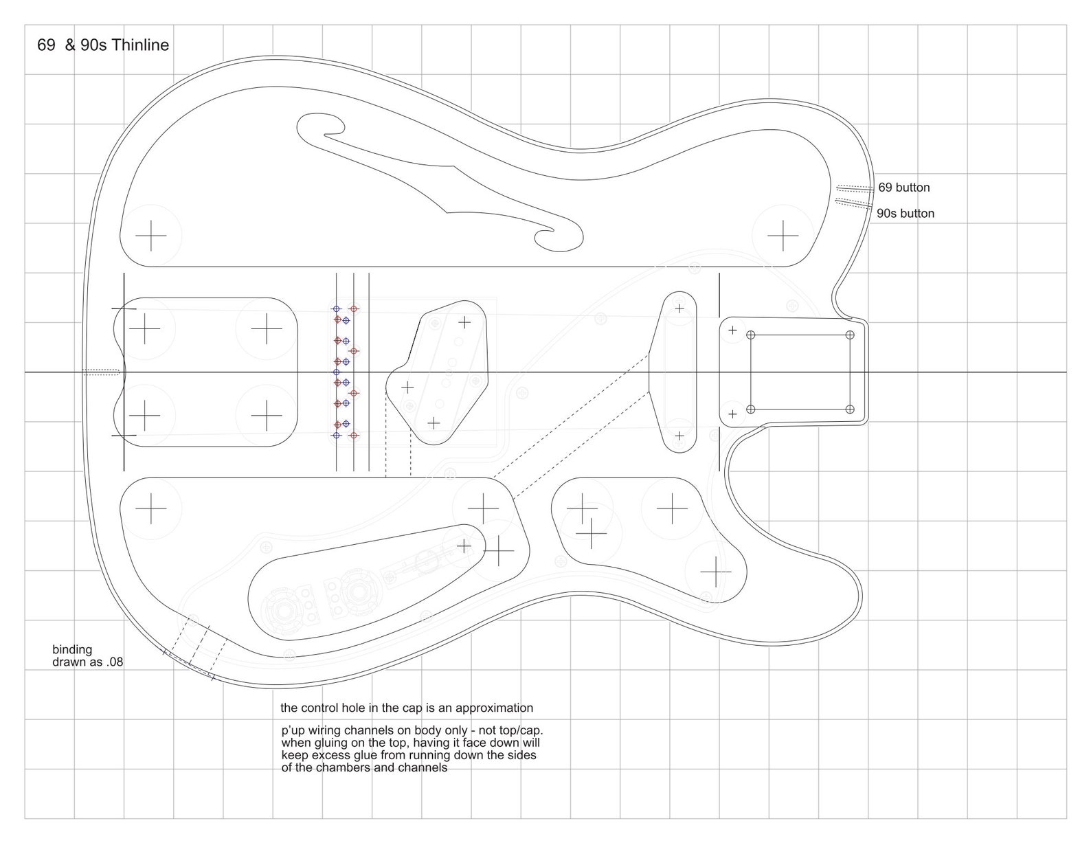 Fender Telecaster Thinline Luthier Plans, PDF, Blueprint, Guitar Build ...