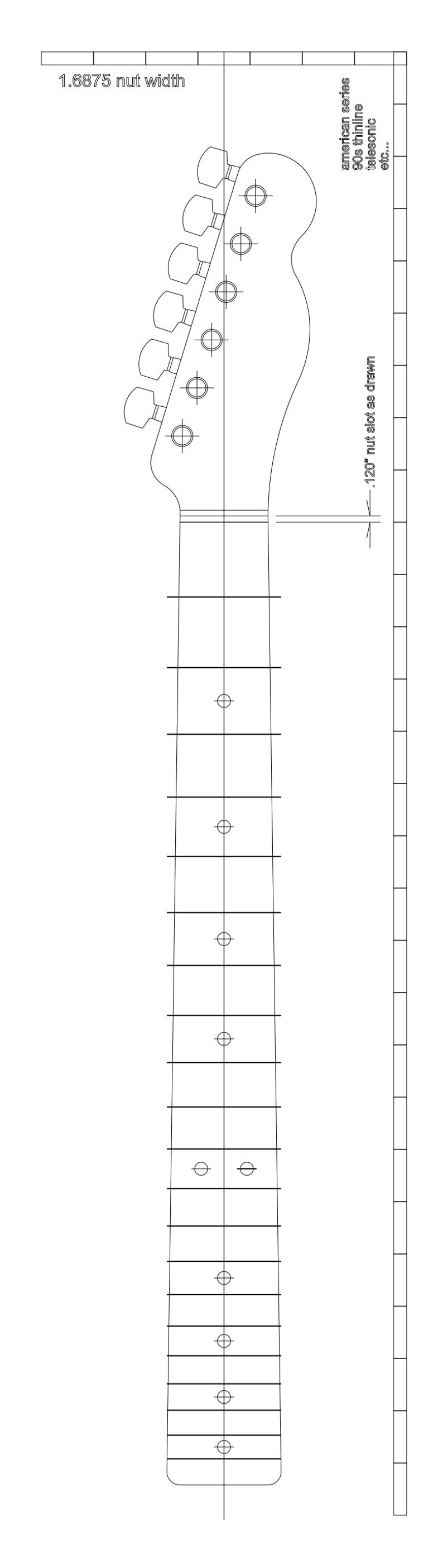 Fender Telecaster Thinline Luthier Plans, PDF, Blueprint, Guitar Build ...