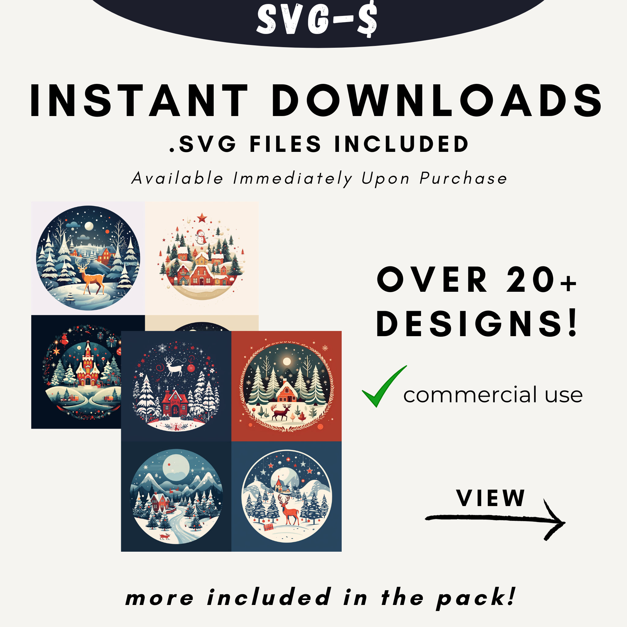 Mega 200 Holiday SVG Bundle Design Pack, 12 .svg Packs in One, Svg ...