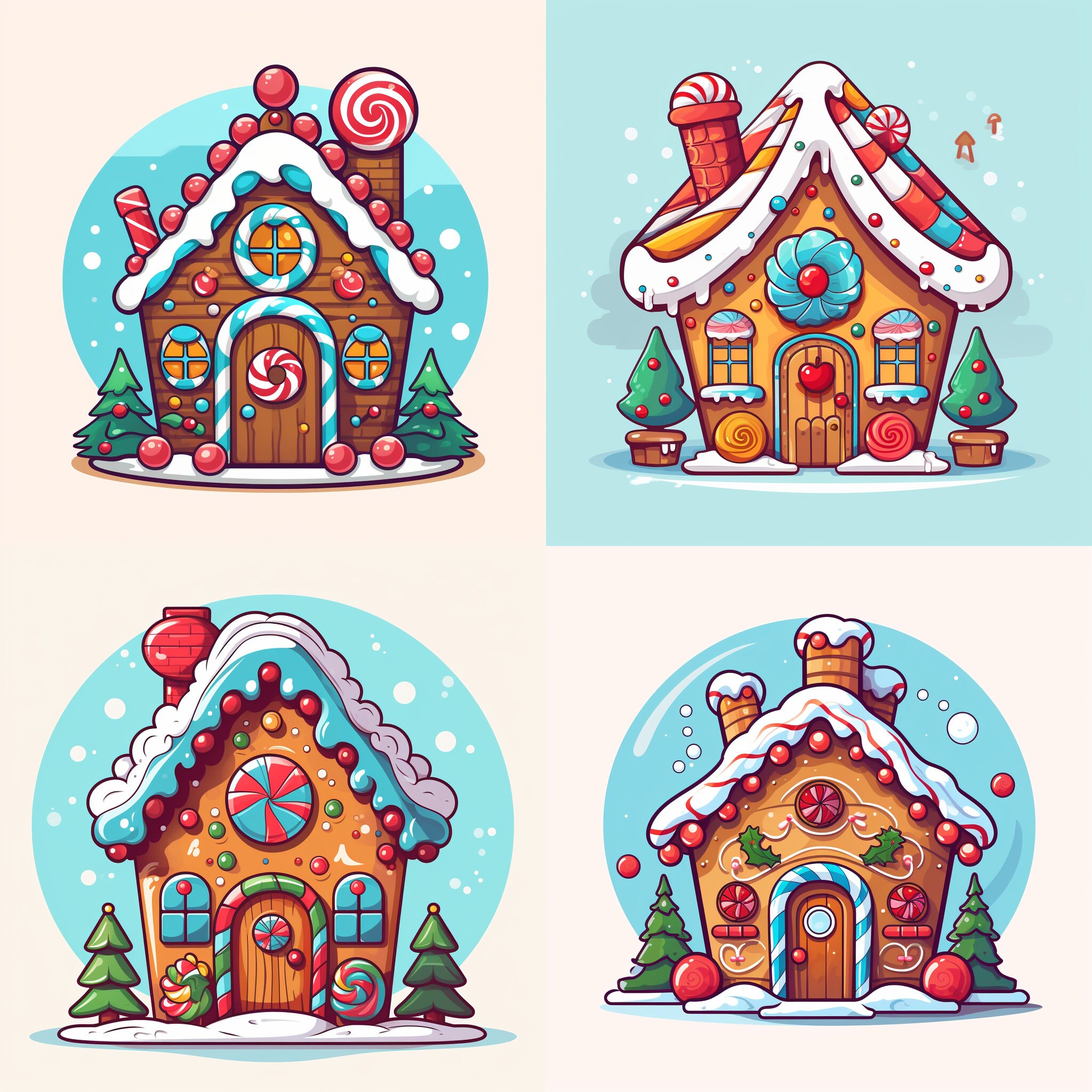 Mega 20+ Gingerbread House SVG Bundle Design Pack, T Shirt Designs SVG ...