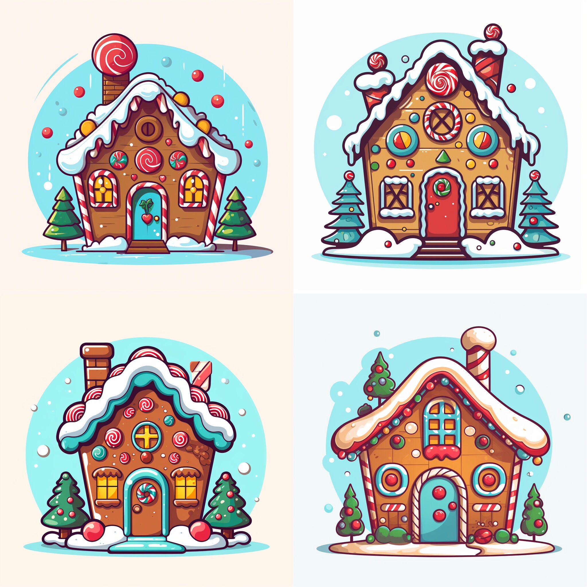 Mega 20+ Gingerbread House SVG Bundle Design Pack, T Shirt Designs SVG ...