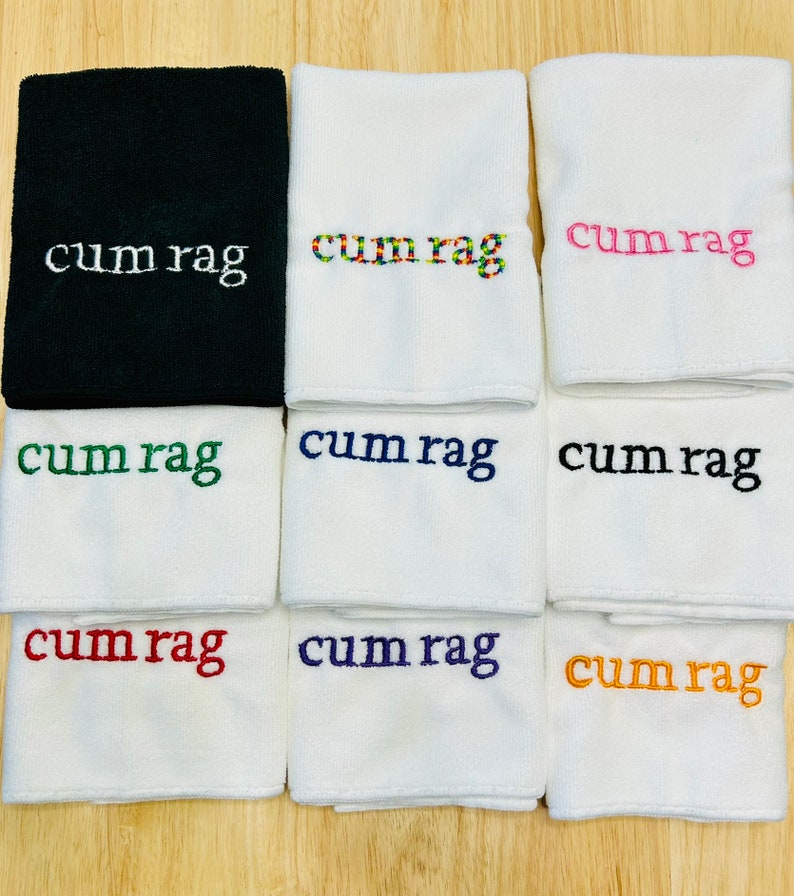 Thank You Cum Again multi Color Black Cum Rag Wash Cloth Hand Towel ...