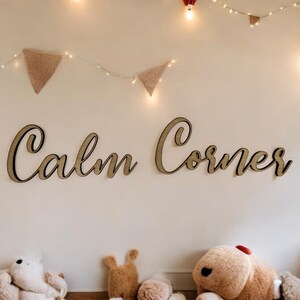 Calm Corner Wall Wooden Sign Calming Area Calming Breathing Corner Baby ...