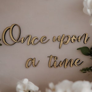 Once Upon A Time Wall Wooden Sign Wedding Party Decor, Baby Shower ...