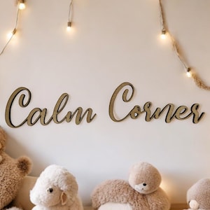 Calm Corner Wall Wooden Sign Calming Area Calming Breathing Corner Baby ...