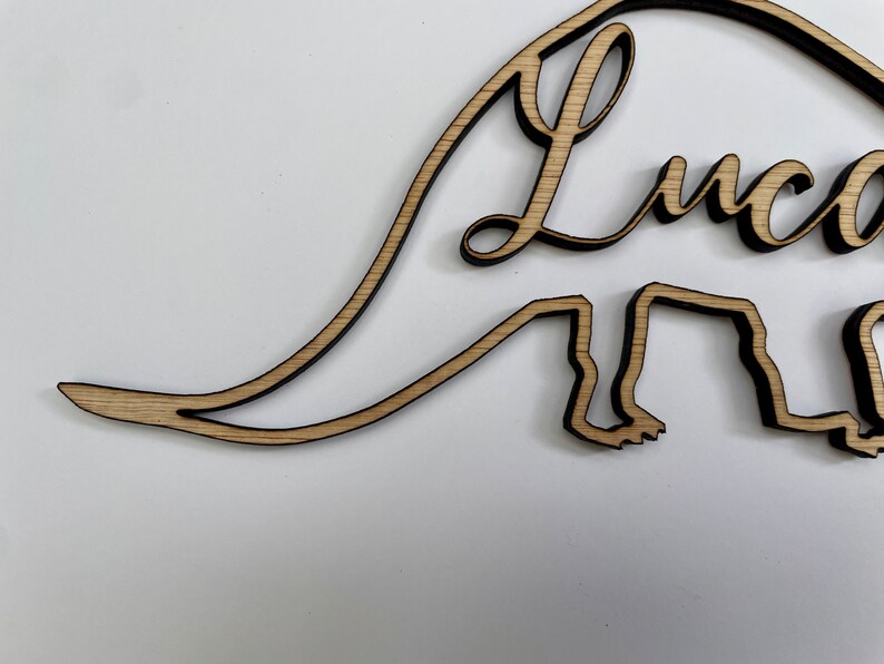 Dinosaur Brontosaurus Diplodocus Name Wall Wooden Sign Personalised ...