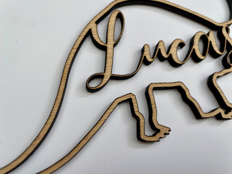 Dinosaur Brontosaurus Diplodocus Name Wall Wooden Sign Personalised ...