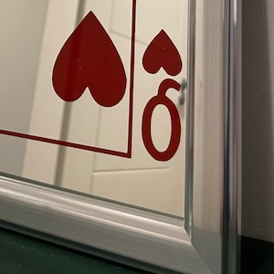 Queen Mirror Playing Card Mirror With Positive Words Framed Mirror Wall ...