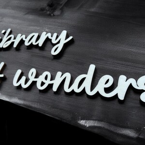 Reading Corner Wall Sign Library of Little Wonders Nursery Decor Kids ...