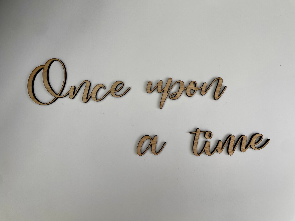 Once Upon A Time Wall Wooden Sign Wedding Party Decor, Baby Shower ...