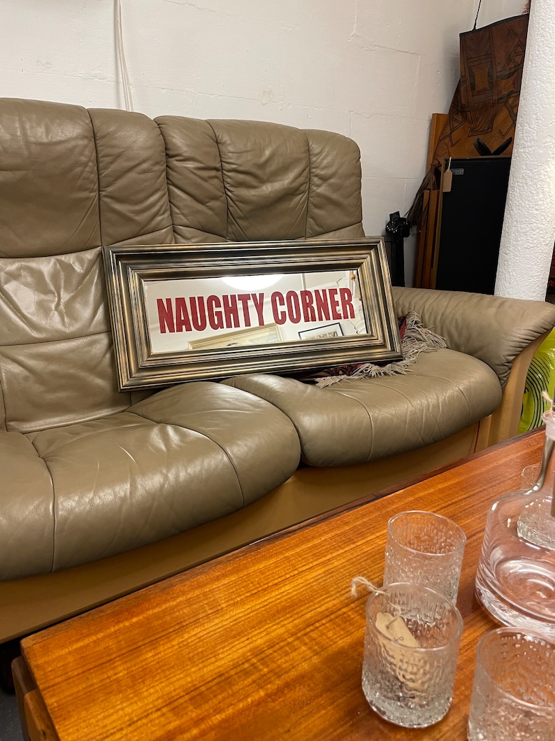 Naughty Corner Mirror, Sexy Erotic Mirror Sign, Kinky Decor Framed Wall ...