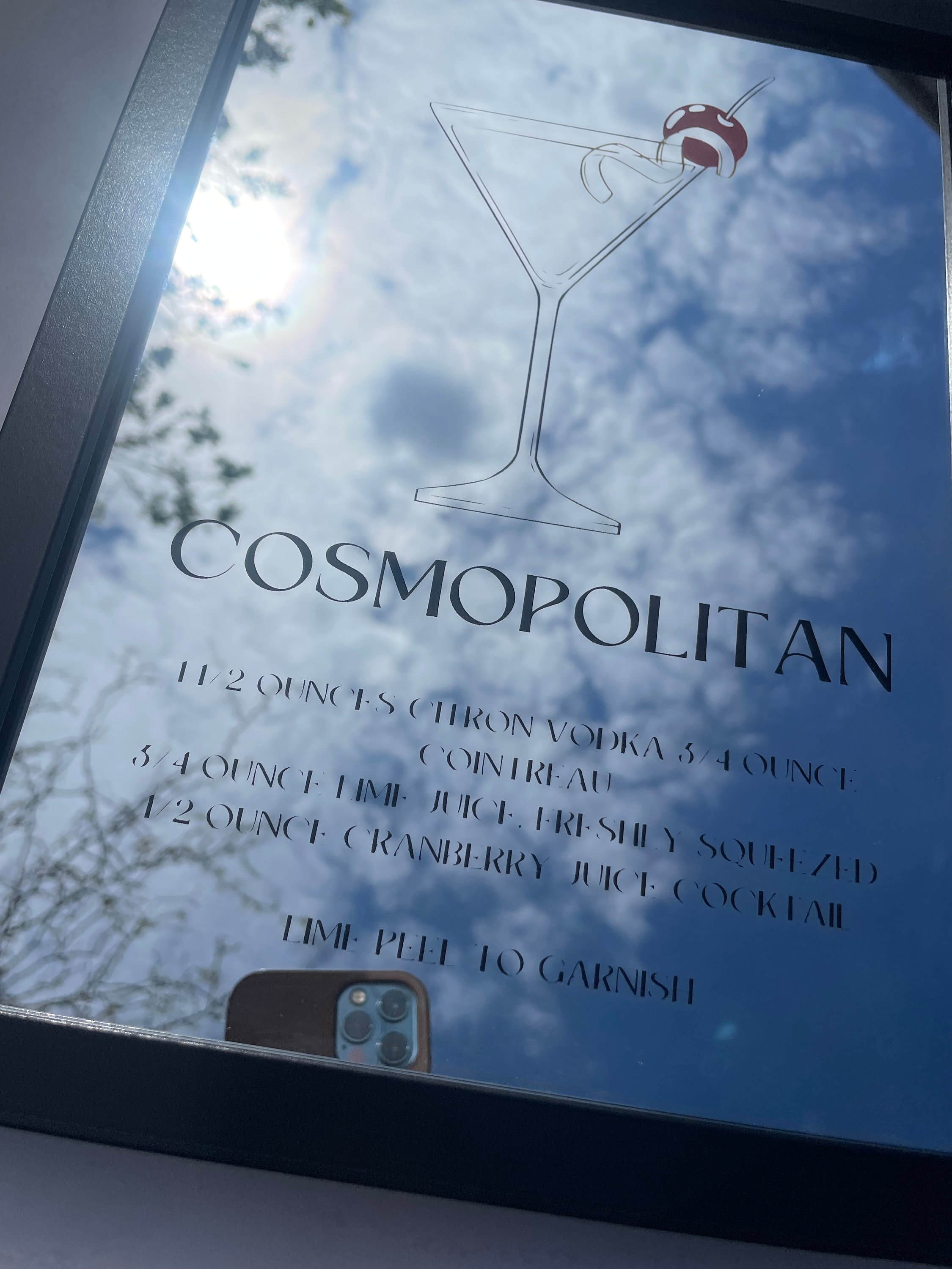 Bar Sign Mirror Cocktail, Club Happy Hour Decor Hospitality Wall Art ...