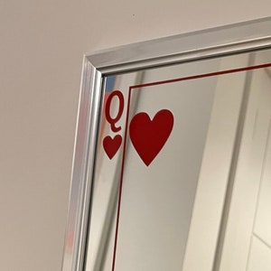 Queen Mirror Playing Card Mirror With Positive Words Framed Mirror Wall ...