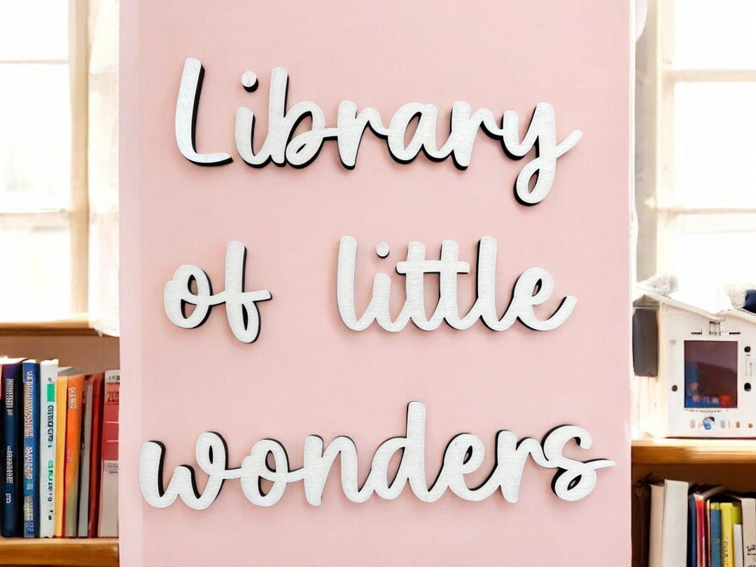 Reading Corner Wall Sign Library of Little Wonders Nursery Decor Kids ...