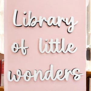 Reading Corner Wall Sign Library of Little Wonders Nursery Decor Kids ...