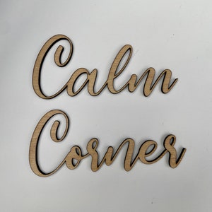 Calm Corner Wall Wooden Sign Calming Area Calming Breathing Corner Baby ...