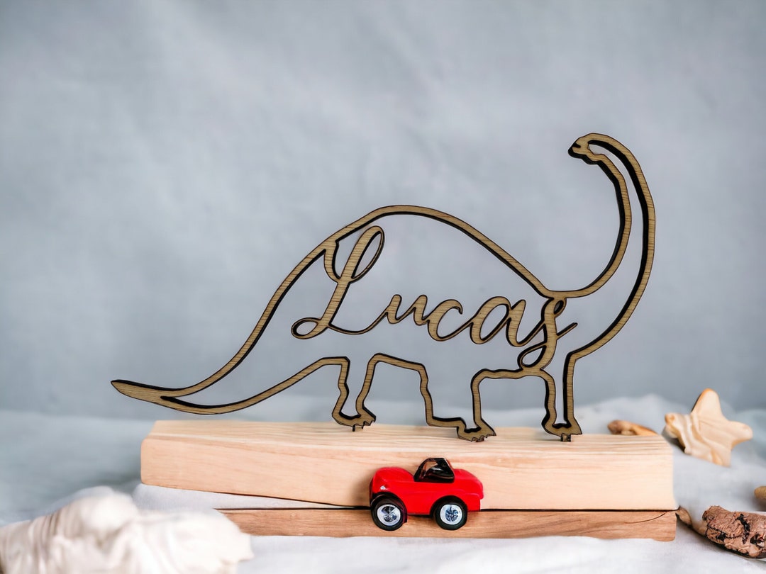 Dinosaur Brontosaurus Diplodocus Name Wall Wooden Sign Personalised ...