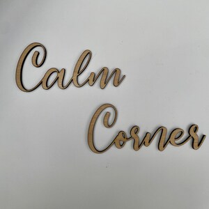 Calm Corner Wall Wooden Sign Calming Area Calming Breathing Corner Baby ...