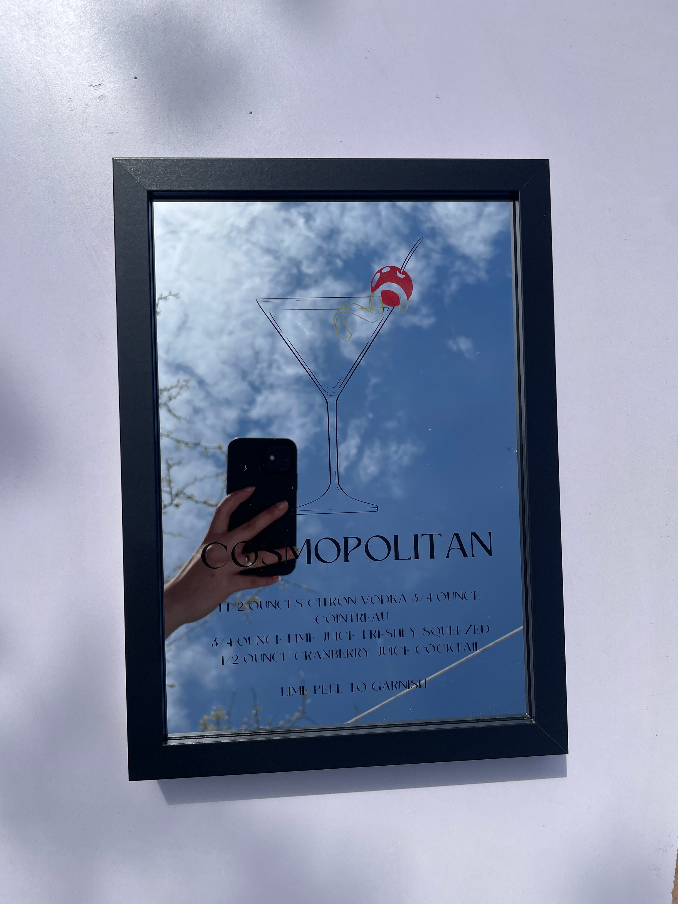 Bar Sign Mirror Cocktail, Club Happy Hour Decor Hospitality Wall Art ...