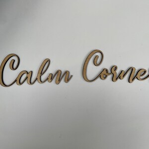 Calm Corner Wall Wooden Sign Calming Area Calming Breathing Corner Baby ...