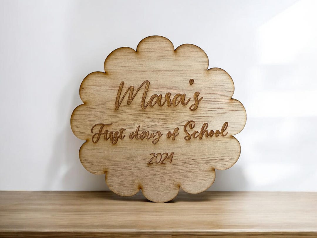 First Day of School Photo Prop, Back to School Wooden Sign Picture ...