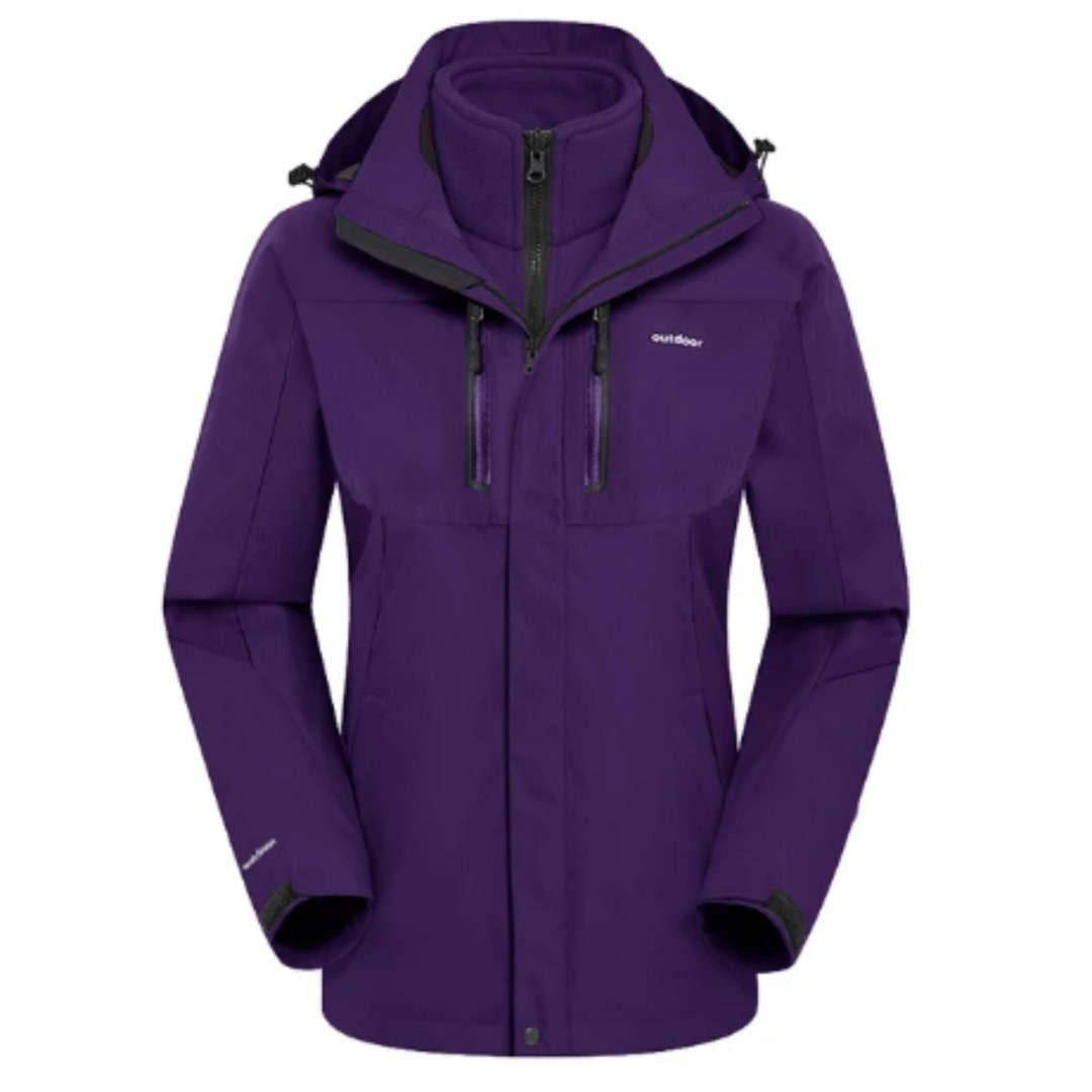 2in1 Snow Ski Jacket Women Softshell Inner and Waterproof - Etsy