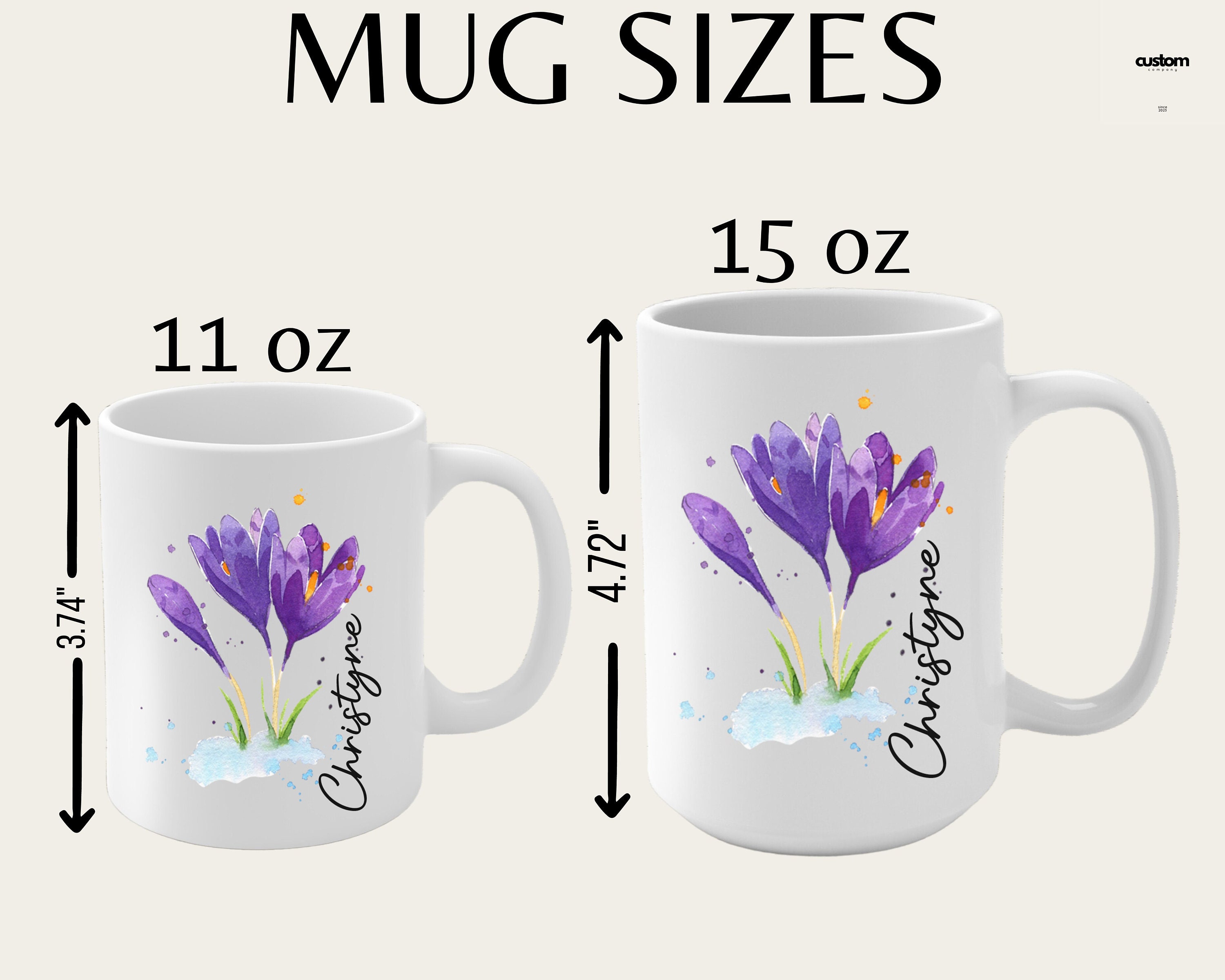 February Birth Month Flower Custom Coffee Mug Violet - Etsy
