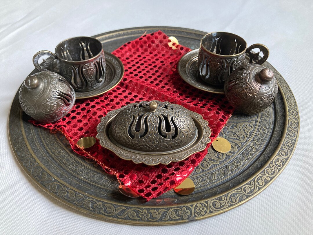 Traditional Vintage Turkish Coffee Set Turkish Coffee Tray - Etsy