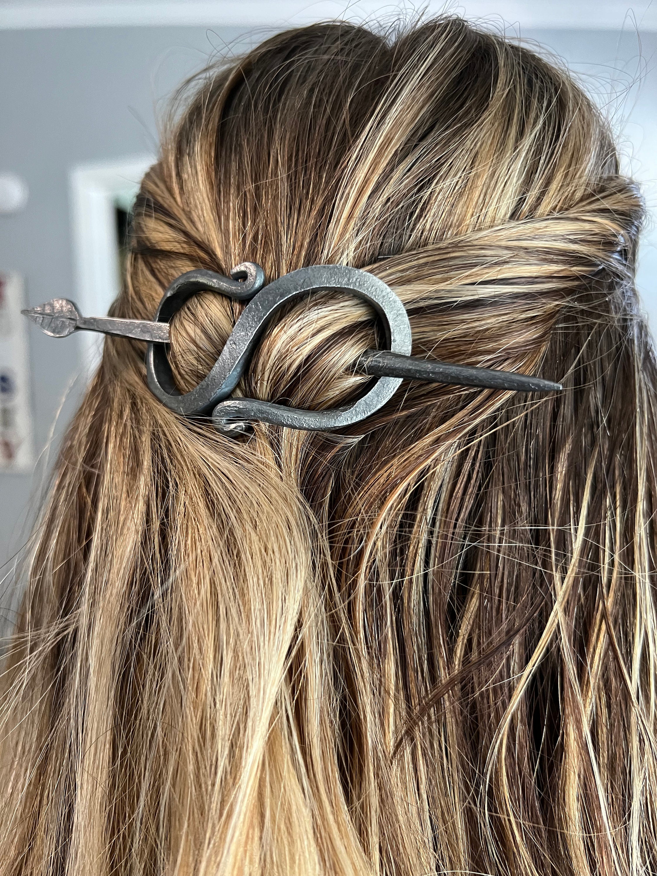 Hand Forged Viking Hairpin, Hairstyle, Cowgirl, Country, Steel, Fashion ...