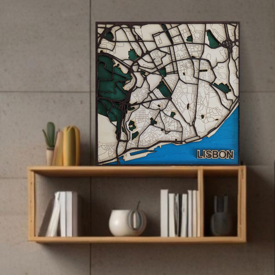 Wooden City Map of Any Place in the World Personalised - Etsy
