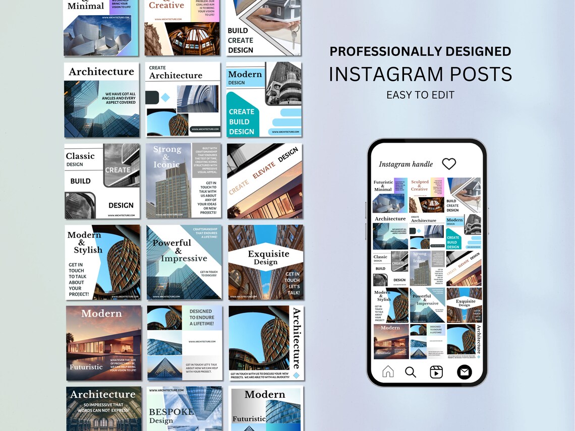 Instagram Posts, 25 Instagram Posts, Social Media, Instagram Template ...