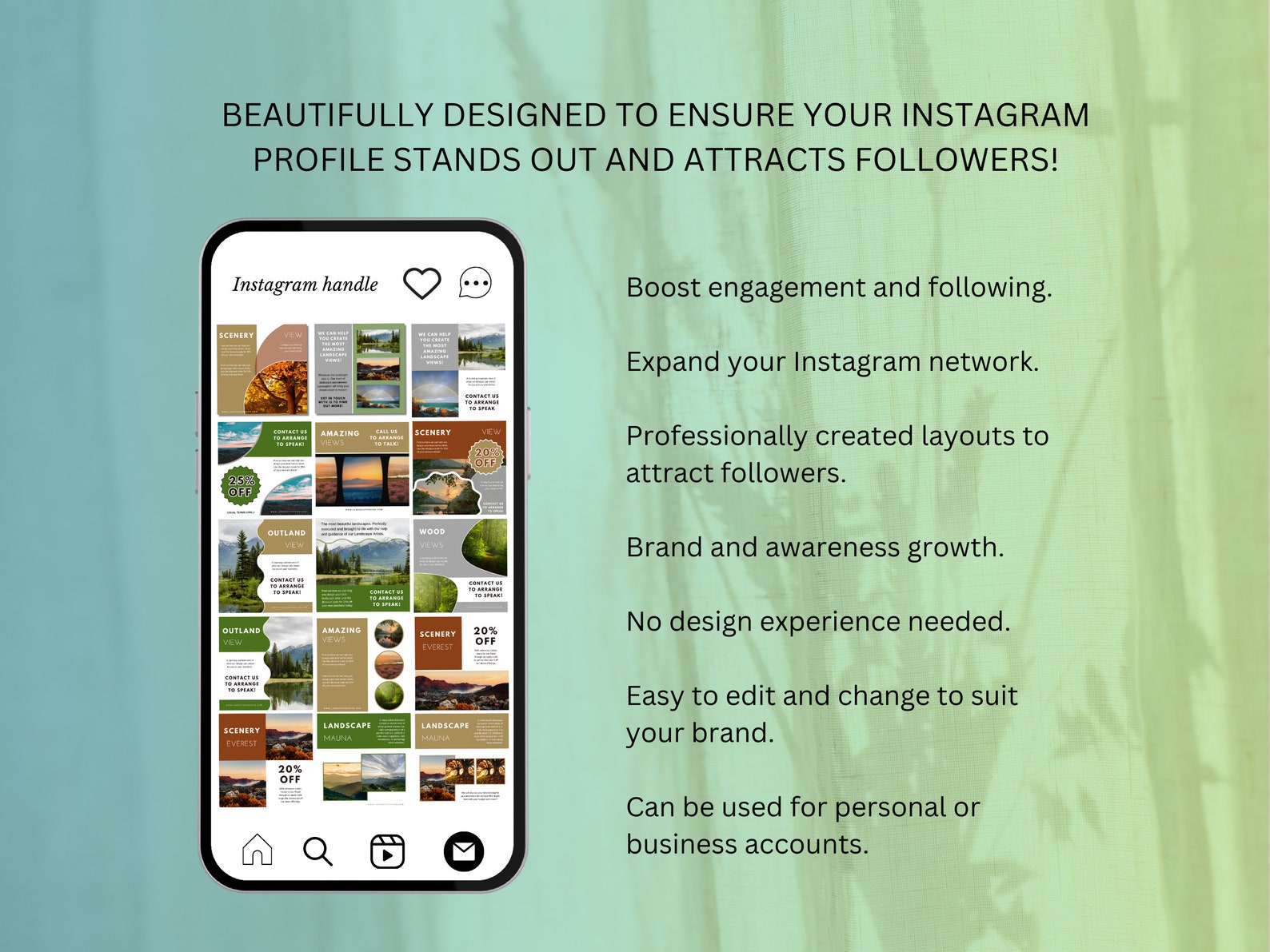Instagram Posts, 25 Instagram Posts, Social Media, Instagram Template ...