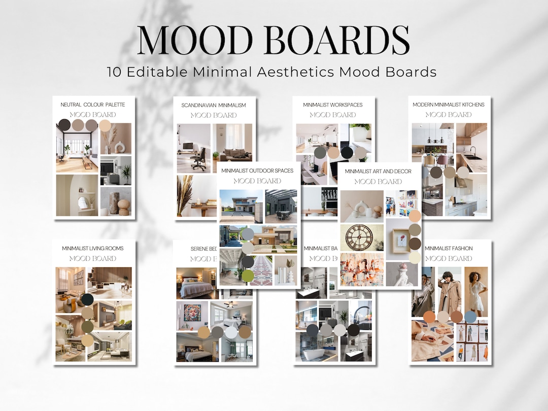 Mood Board Template. 10 Editable Mood Boards Fully Customisable to Suit ...