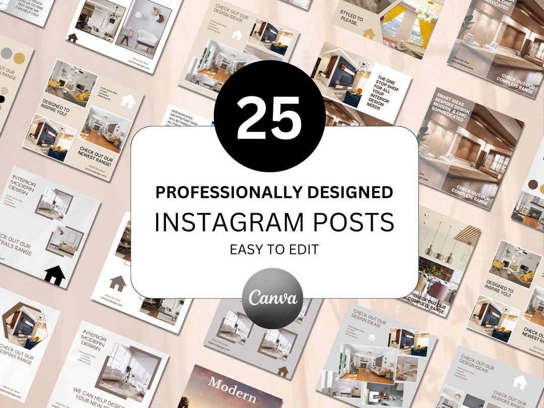 Instagram Posts, 25 Instagram Posts, Social Media, Instagram Template ...