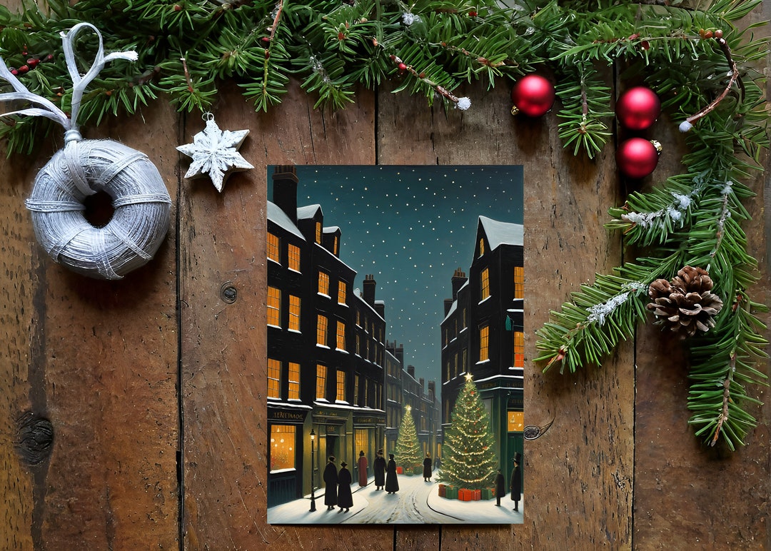 Christmas Card, Digital Download Christmas Card, City Christmas Card ...