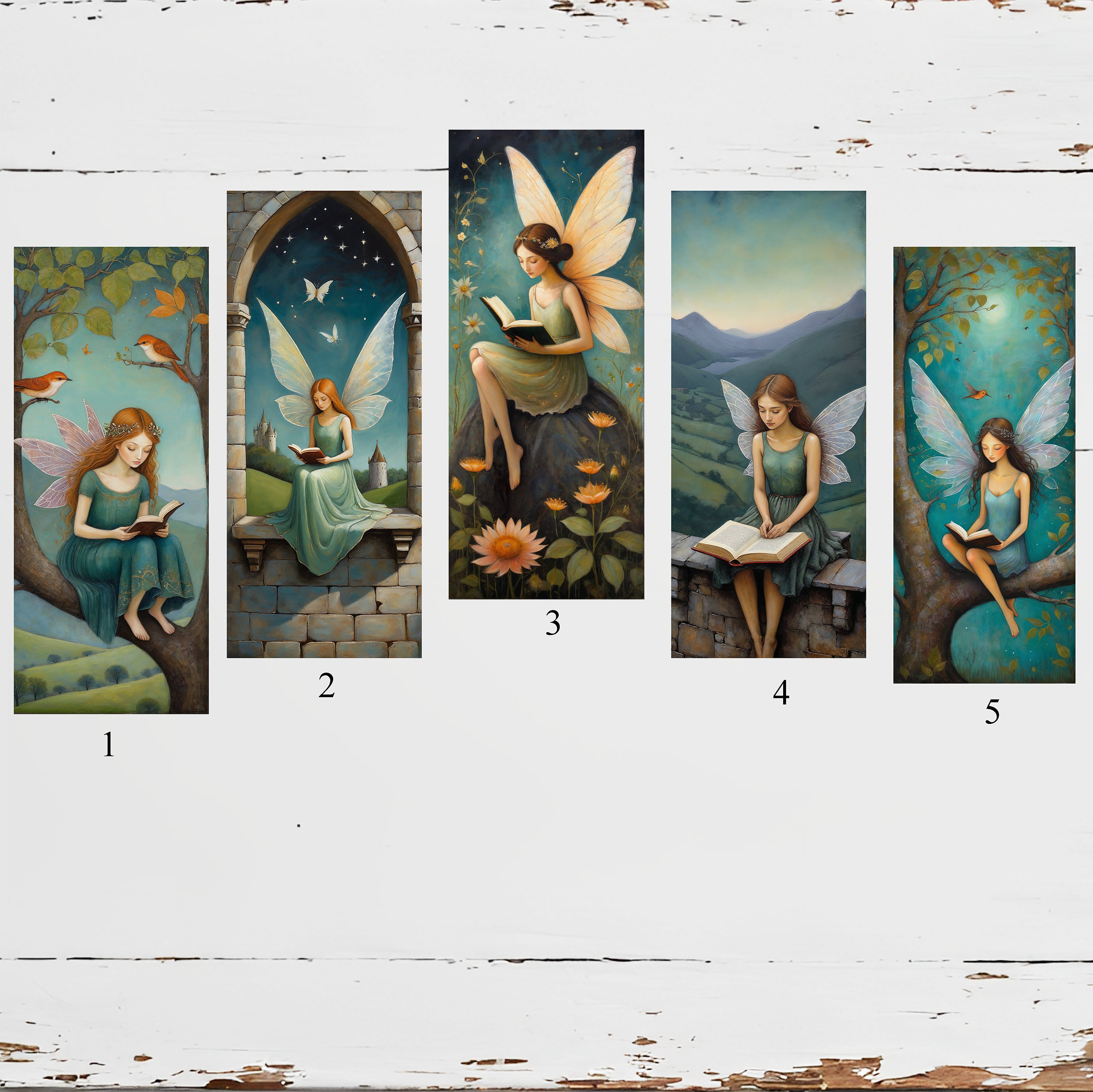 Fairy Bookmarks, Bookmarks, Set of 5 Bookmarks, Fairies, Bookmark Gifts ...