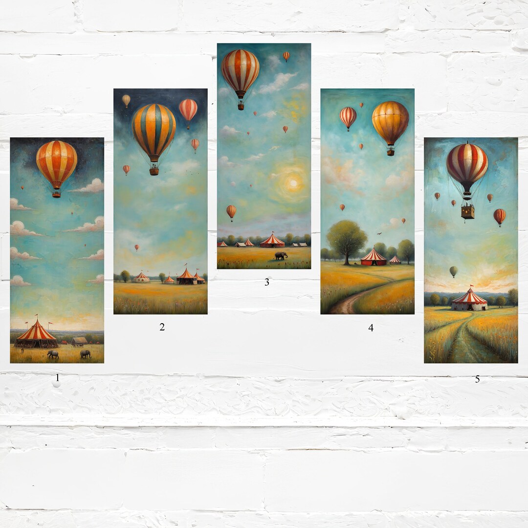 Bookmarks, Hot Air Balloon Bookmarks, Hot Air Balloons, Bookmark Gift ...