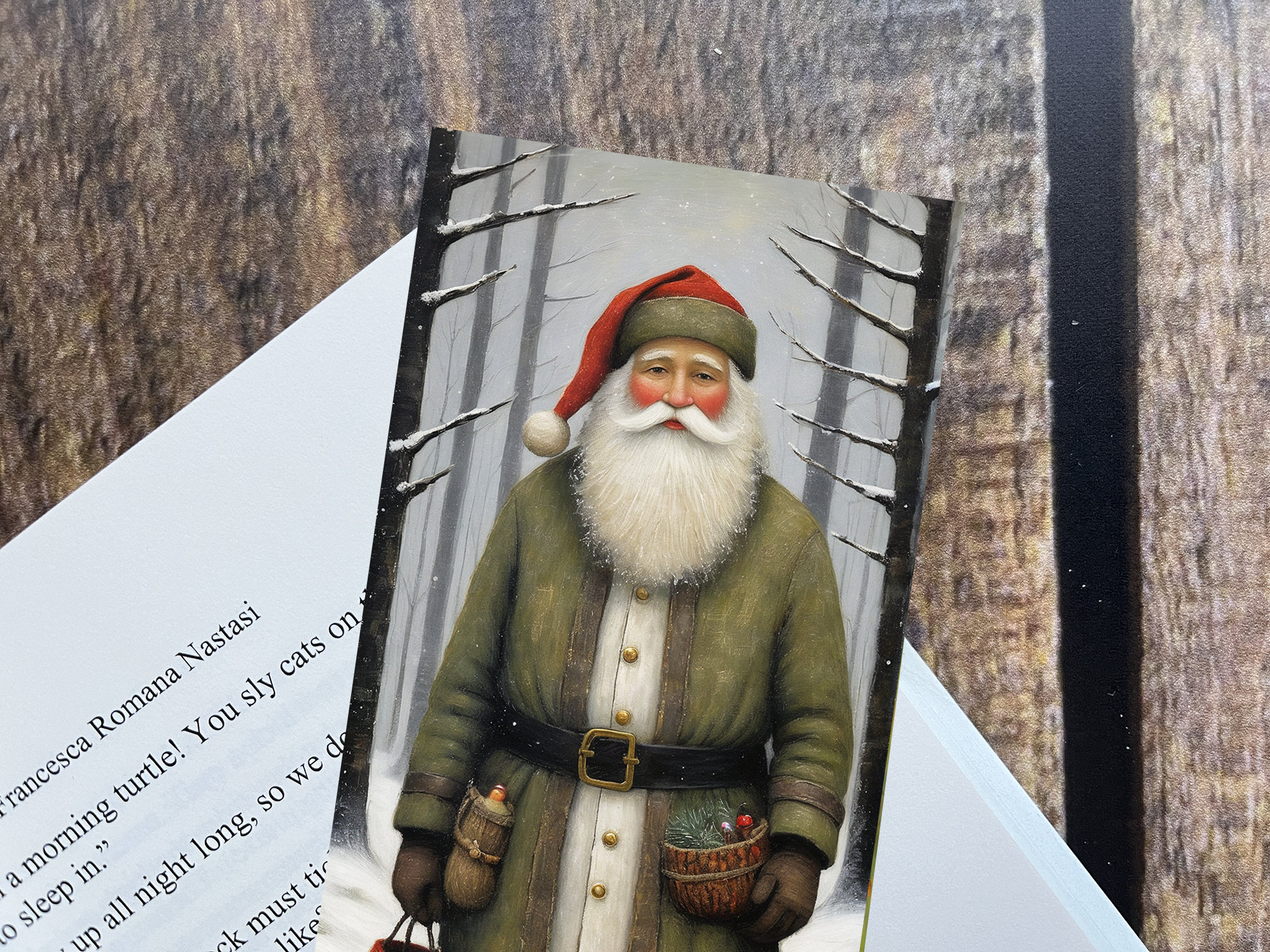 Set of 5 Santa Claus Bookmarks, Santa Claus Bookmark, Christmas ...