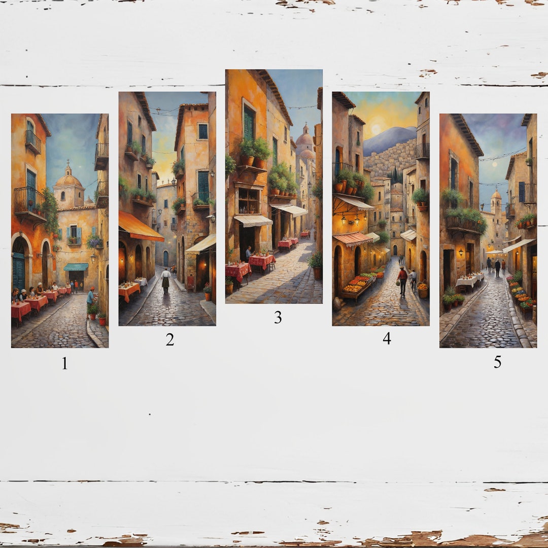 Italy Bookmarks, Set of 5 Bookmarks, Italy, Bookmark, Bookmark Gifts ...