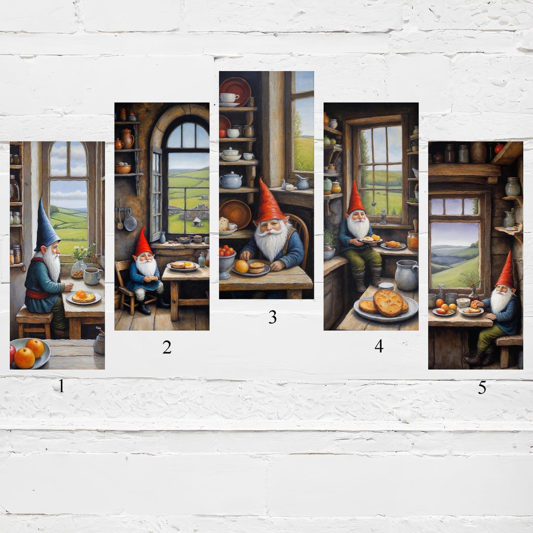 Gnome Bookmarks, Bookmarks, Set of 5 Bookmarks, Gnomes, Gnome Art ...