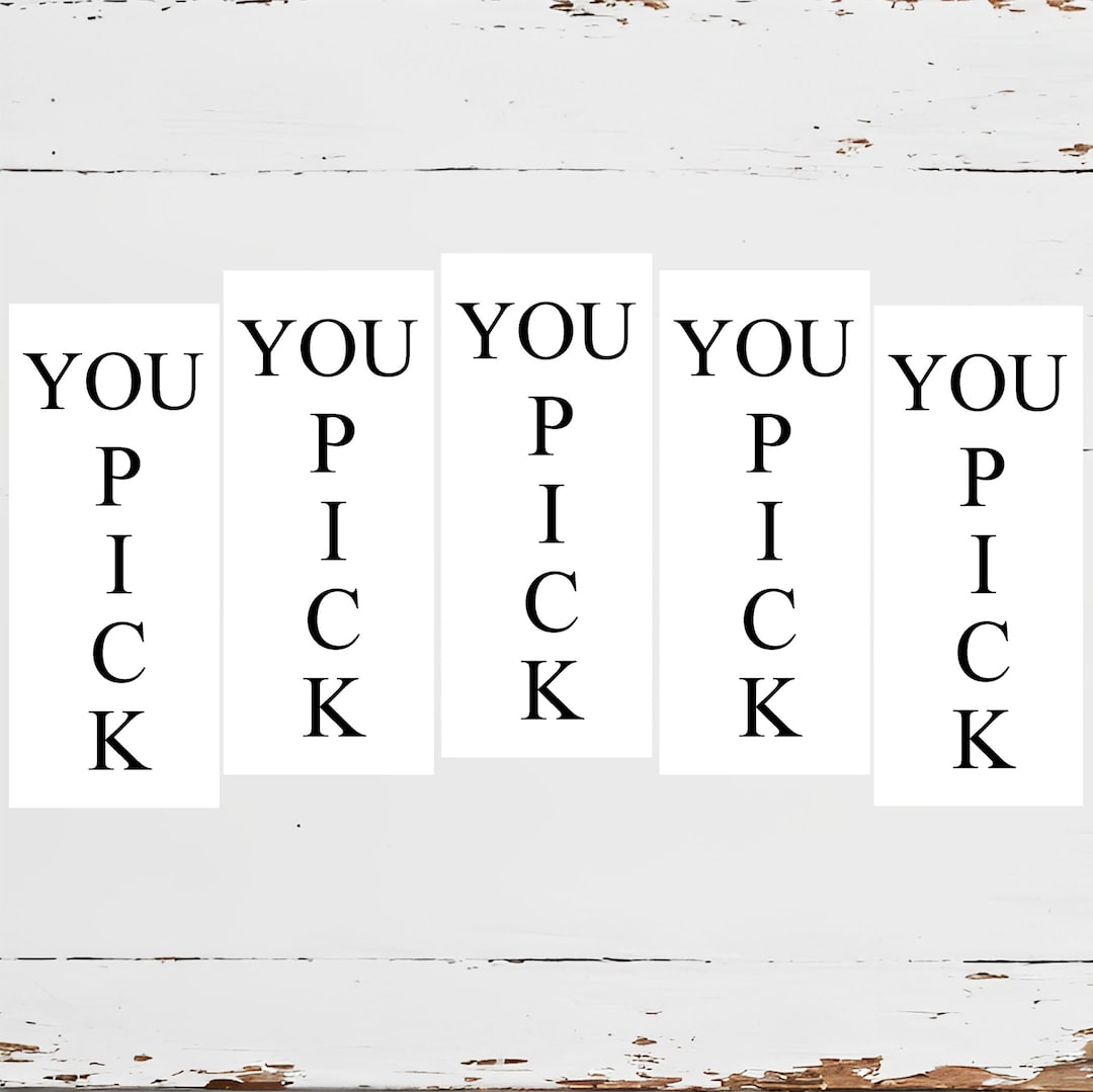 You Choose Bookmark Set, Bookmarks, Set of 5 Bookmarks, Artistic ...