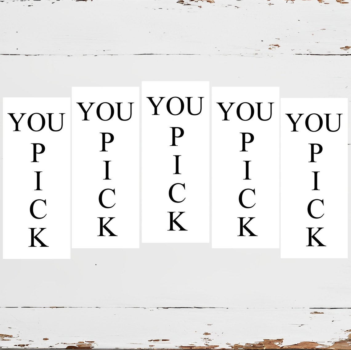 You Choose Bookmark Set, Bookmarks, Set of 5 Bookmarks, Artistic ...