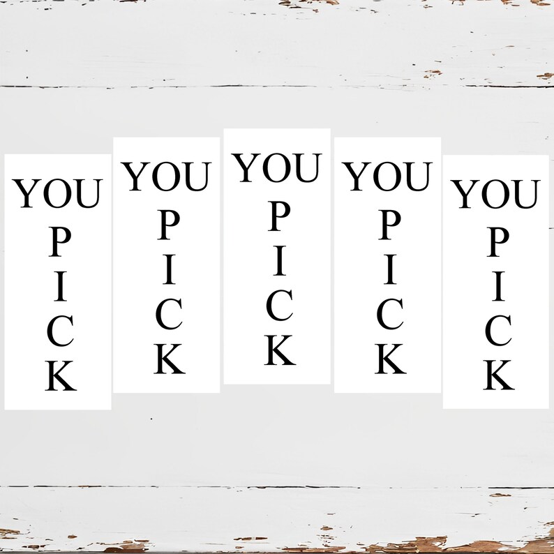 You Choose Bookmark Set, Bookmarks, Set of 5 Bookmarks, Artistic ...