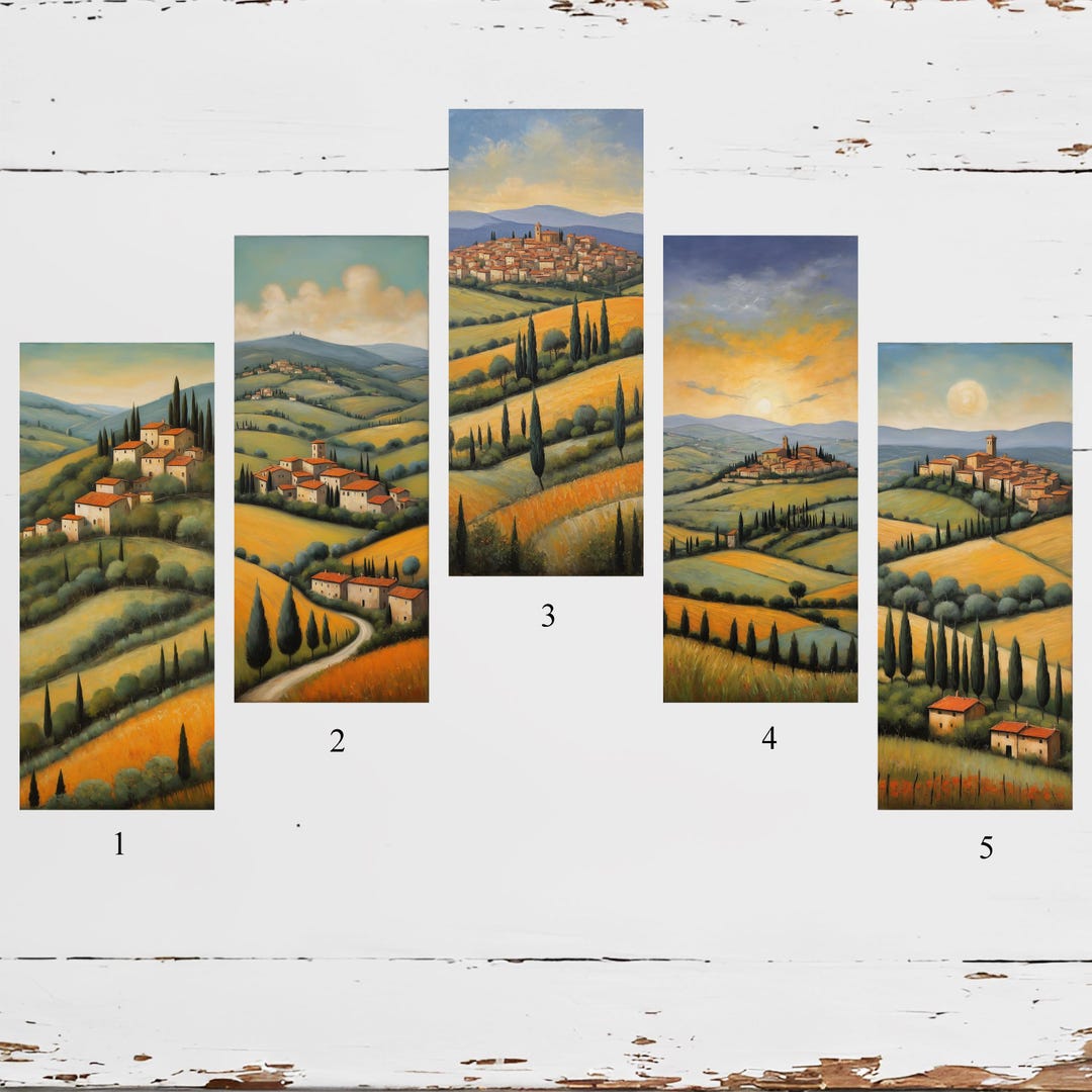 Tuscany Bookmarks, Bookmarks, Italy, Italy Bookmarks, Bookmark Gift ...