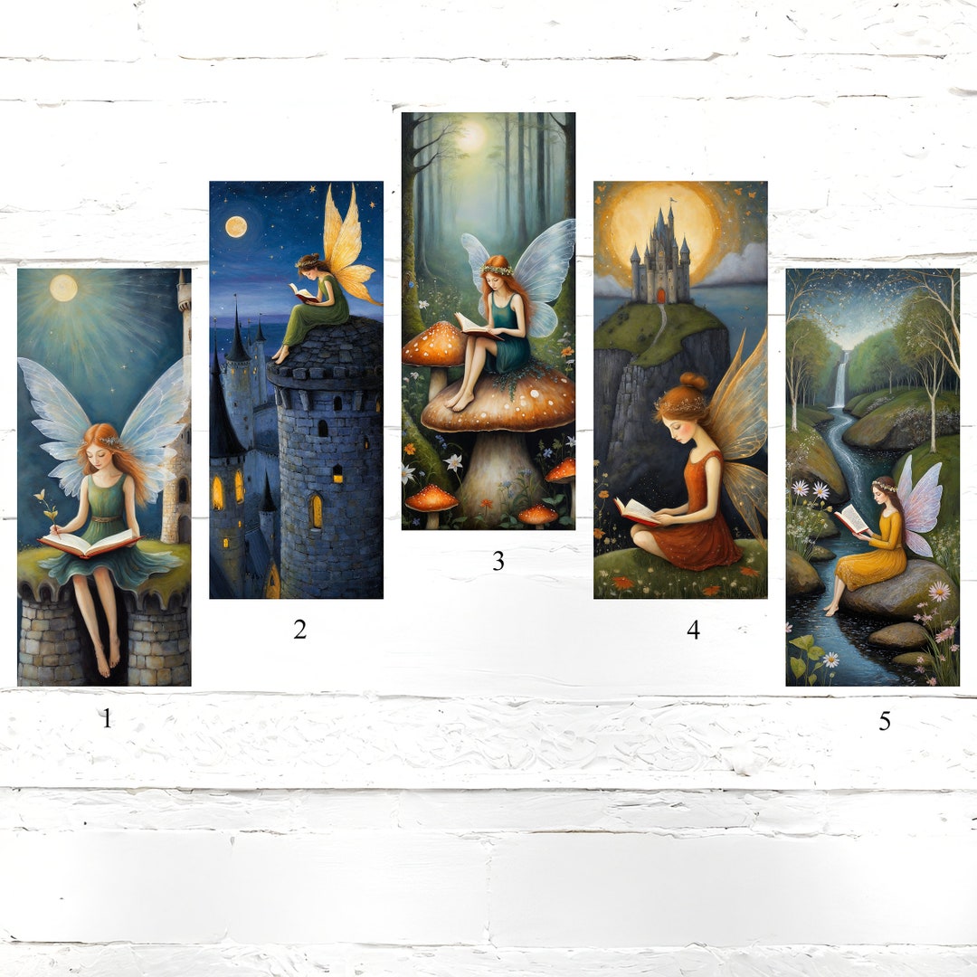Fairy Bookmarks, Bookmarks, Set of 5 Bookmarks, Fairies, Bookmark Gifts ...