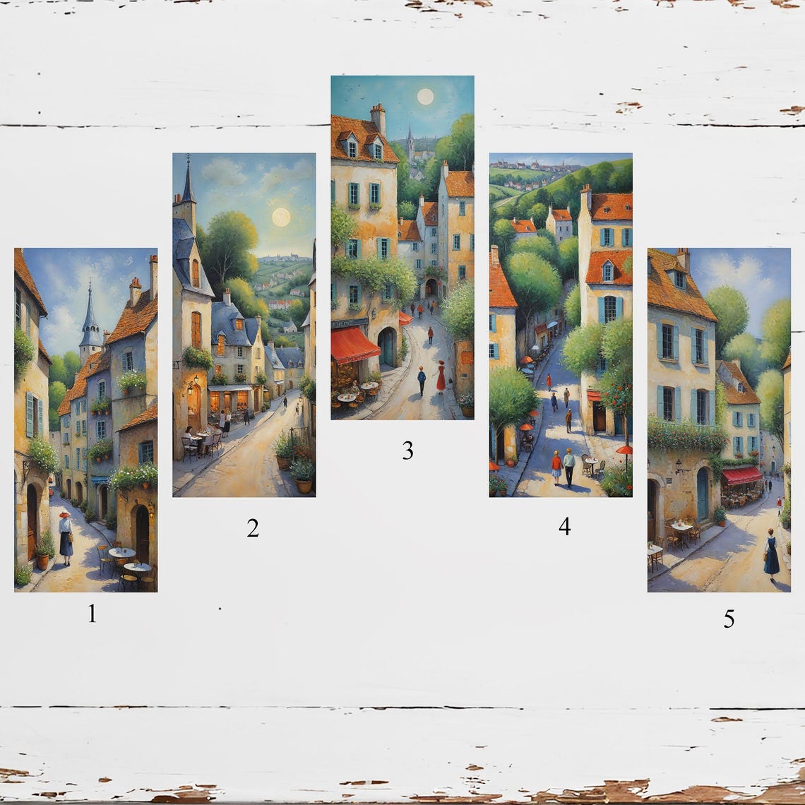 Bookmarks, French Bookmarks, Set of 5 Bookmarks, Bookmark Gift, France ...