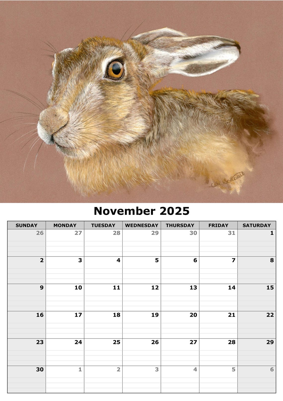 Natural Wonders Calendar 2025, Nature, Hares, Wildlife, Art, Calendar ...